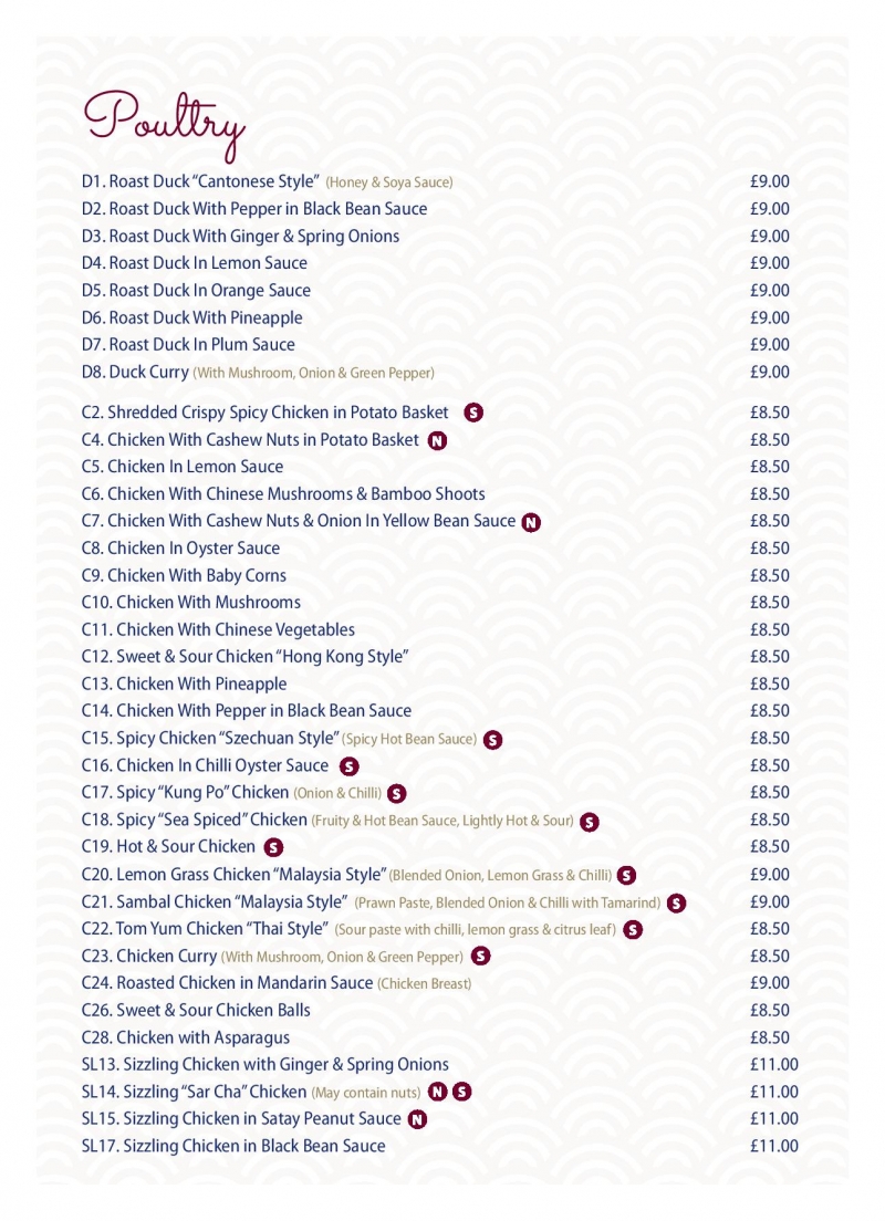 Al-A-CARTE MENU - The Welcome Chinese Restaurant