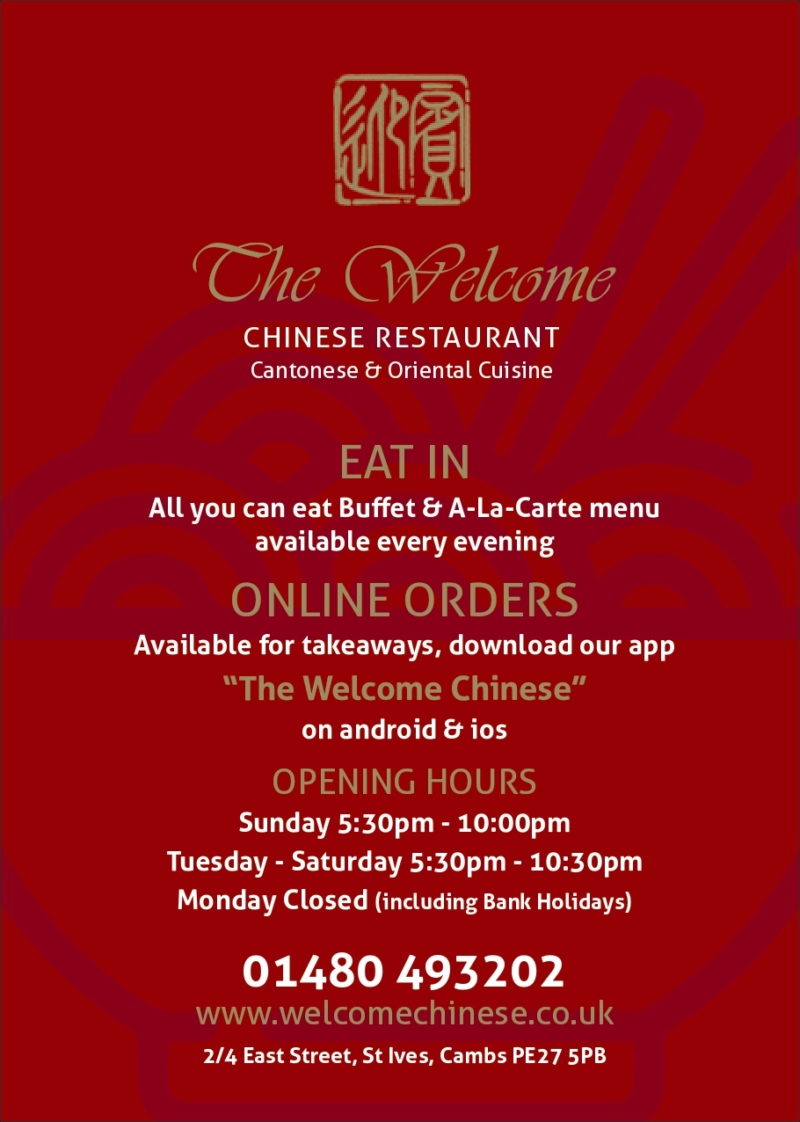 TAKE AWAY - The Welcome Chinese Restaurant