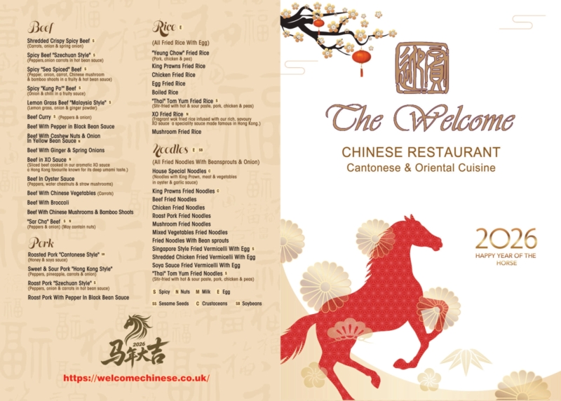 BUFFET MENU - The Welcome Chinese Restaurant